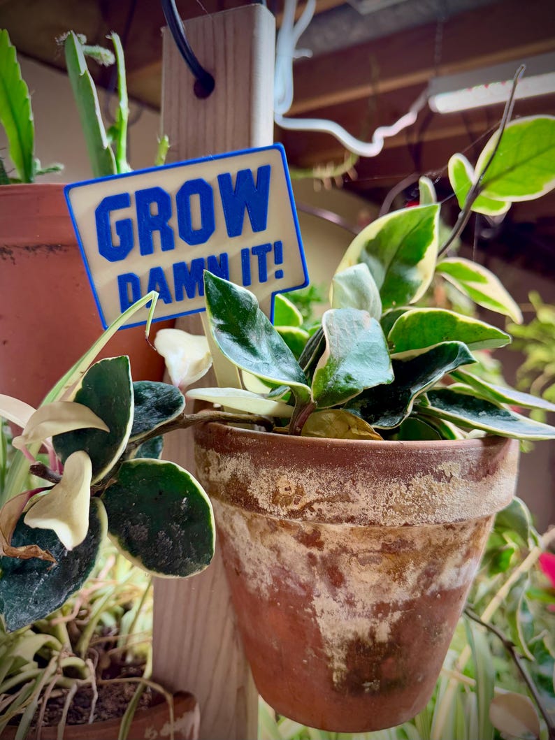 GROWER Not a Shower 3D Printed Pot Pick - Fun Garden Marker & Plant ...