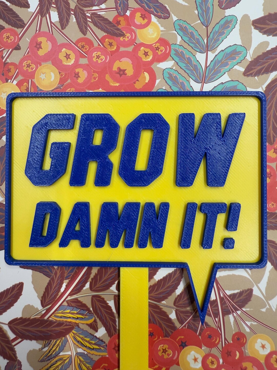 Grow Damn It! 3D Printed Pot Pick - Fun Garden Marker & Plant Label - Etsy