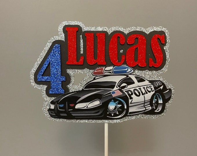 Police Cupcake Toppers, Photo Cupcake Toppers, PRINTABLE Cupcake ...