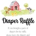 Printable Baby Shower Diaper Raffle, Farm Animal Baby Shower, Digital ...