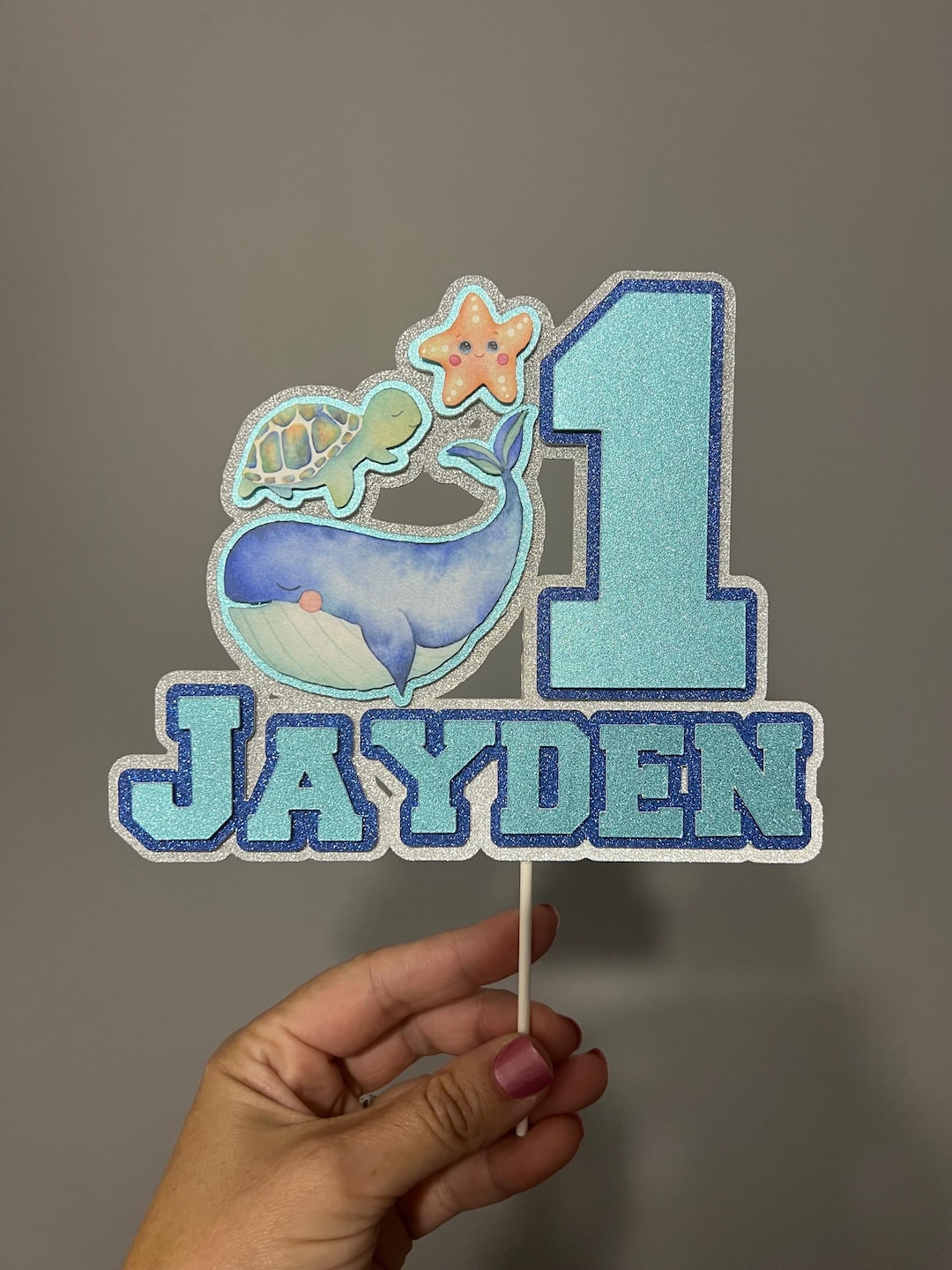 Personalized Under the Sea Cake Topper, Ocean Birthday Party - Etsy
