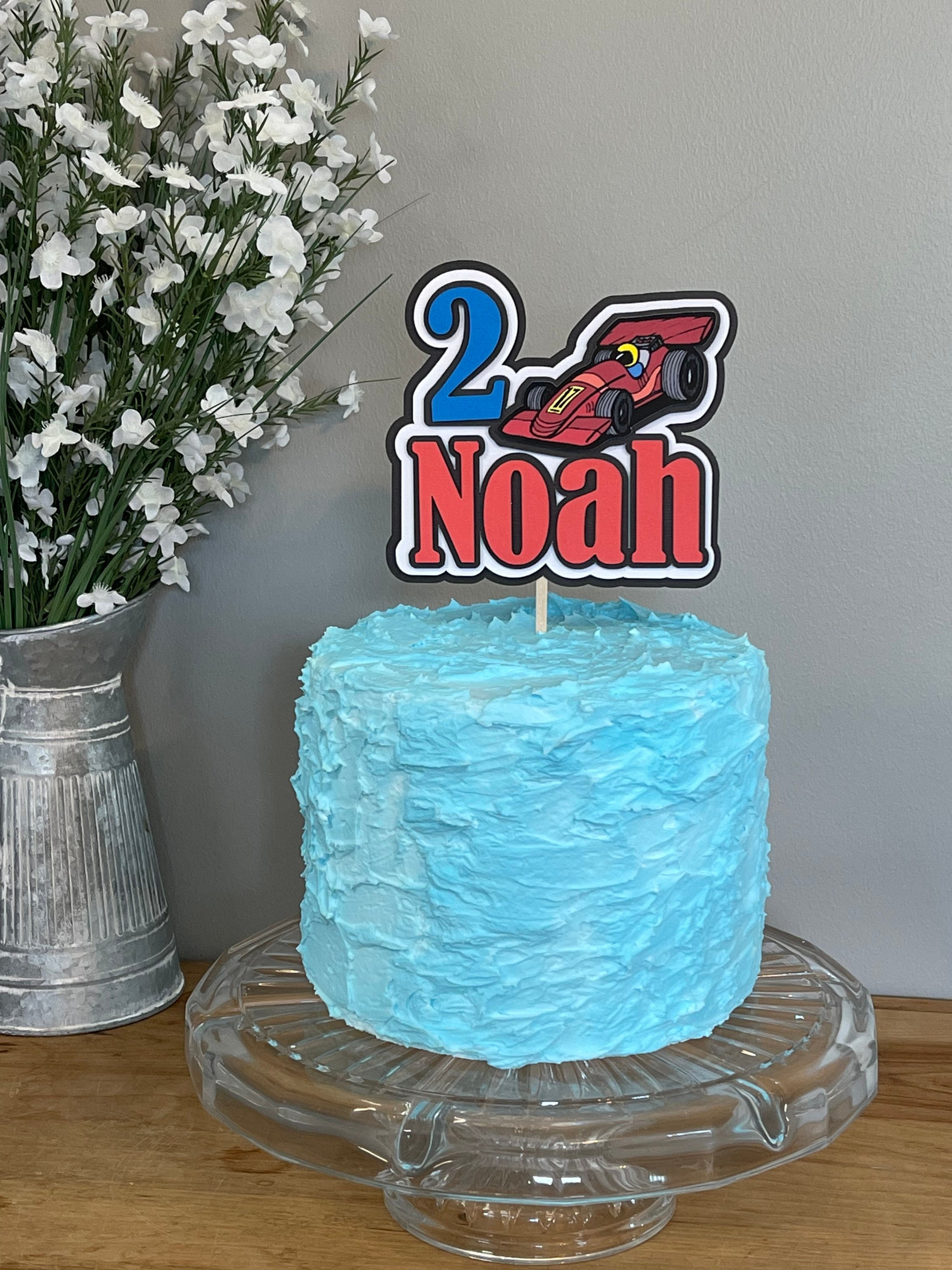 Race Car Cake Topper Two Fast Birthday - Etsy