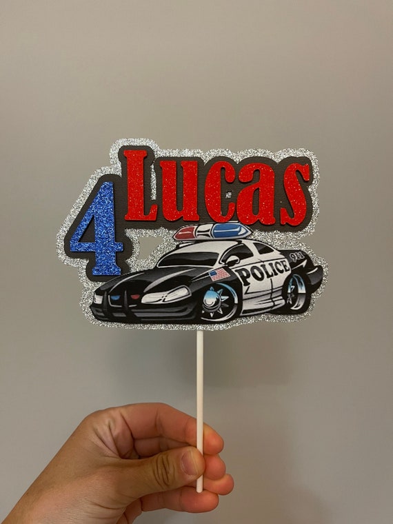 Police birthday cake topper | Etsy