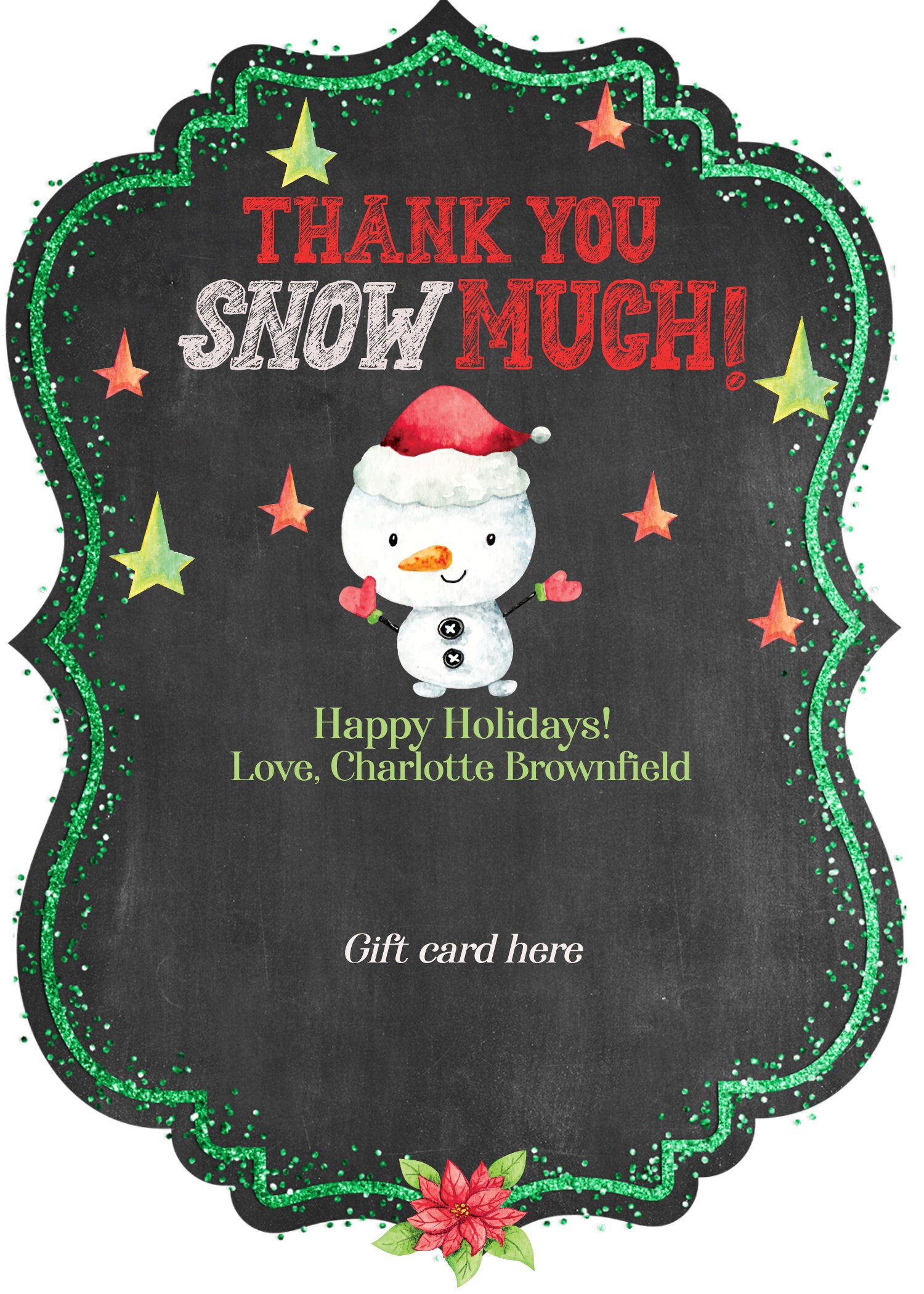 Printable Teacher Holiday Card Digital Download Christmas | Etsy