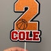 Basketball 2nd Birthday Cake Topper, Birthday, Slam Dunk, Game Time ...