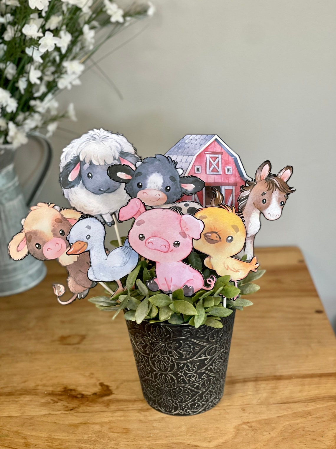 Farm Animal Party Decorations, Centerpieces, Farm Birthday, Farm Baby ...