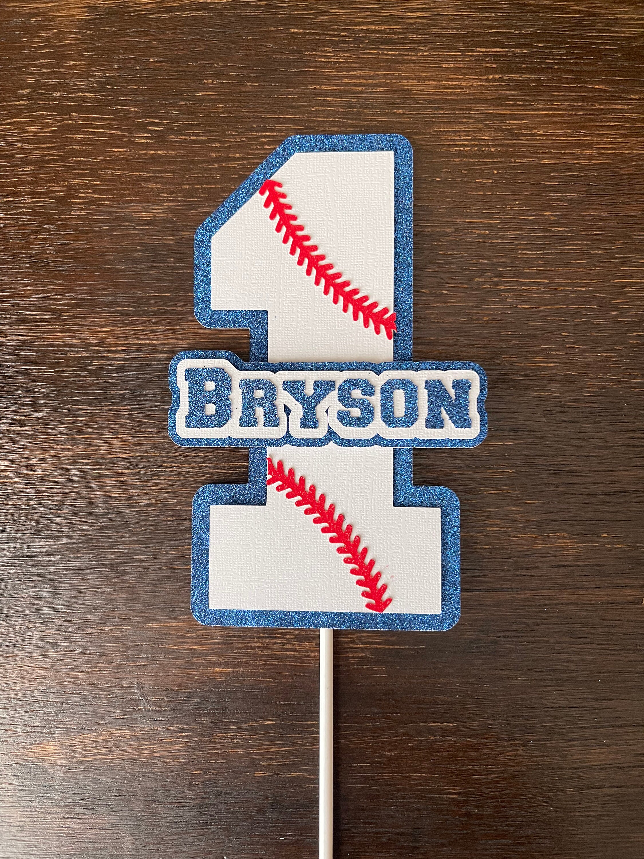 First birthday baseball cake topper baseball one 1 smash | Etsy