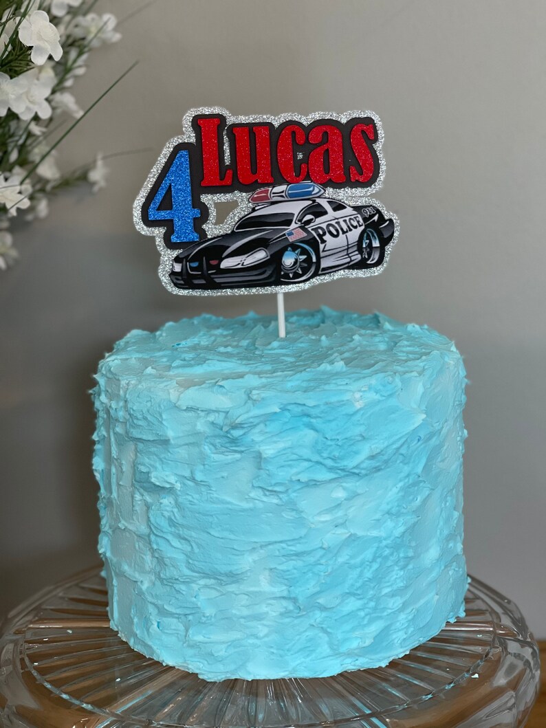 Police Birthday Cake Topper - Etsy