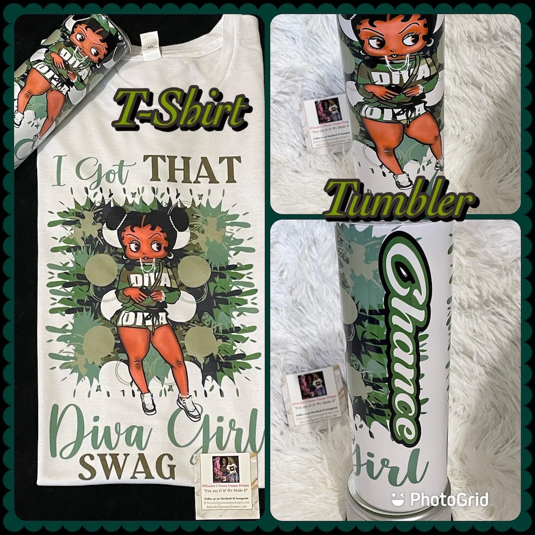 I Got That Diva Style Swag Betty Boop Customized T-shirt and Tumbler ...