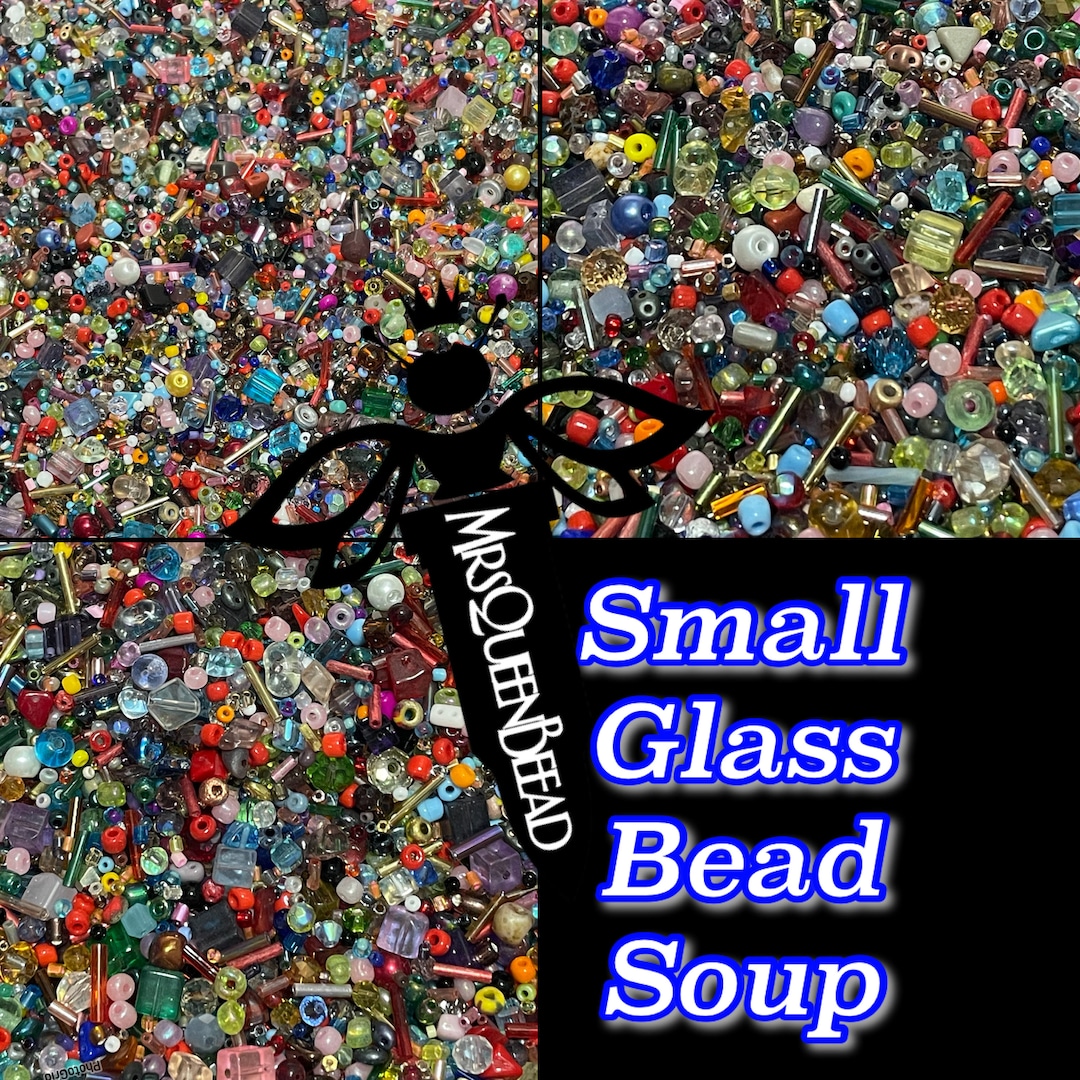 7oz or 15oz All Small Glass Bead Soup 1mm-6mm Huge Variety of Tiny ...