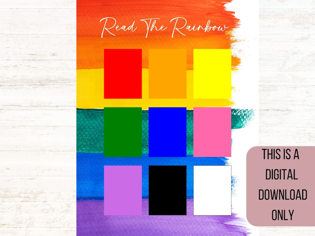 Read the Rainbow Reading Challenge- Reading List- Reading Planner ...