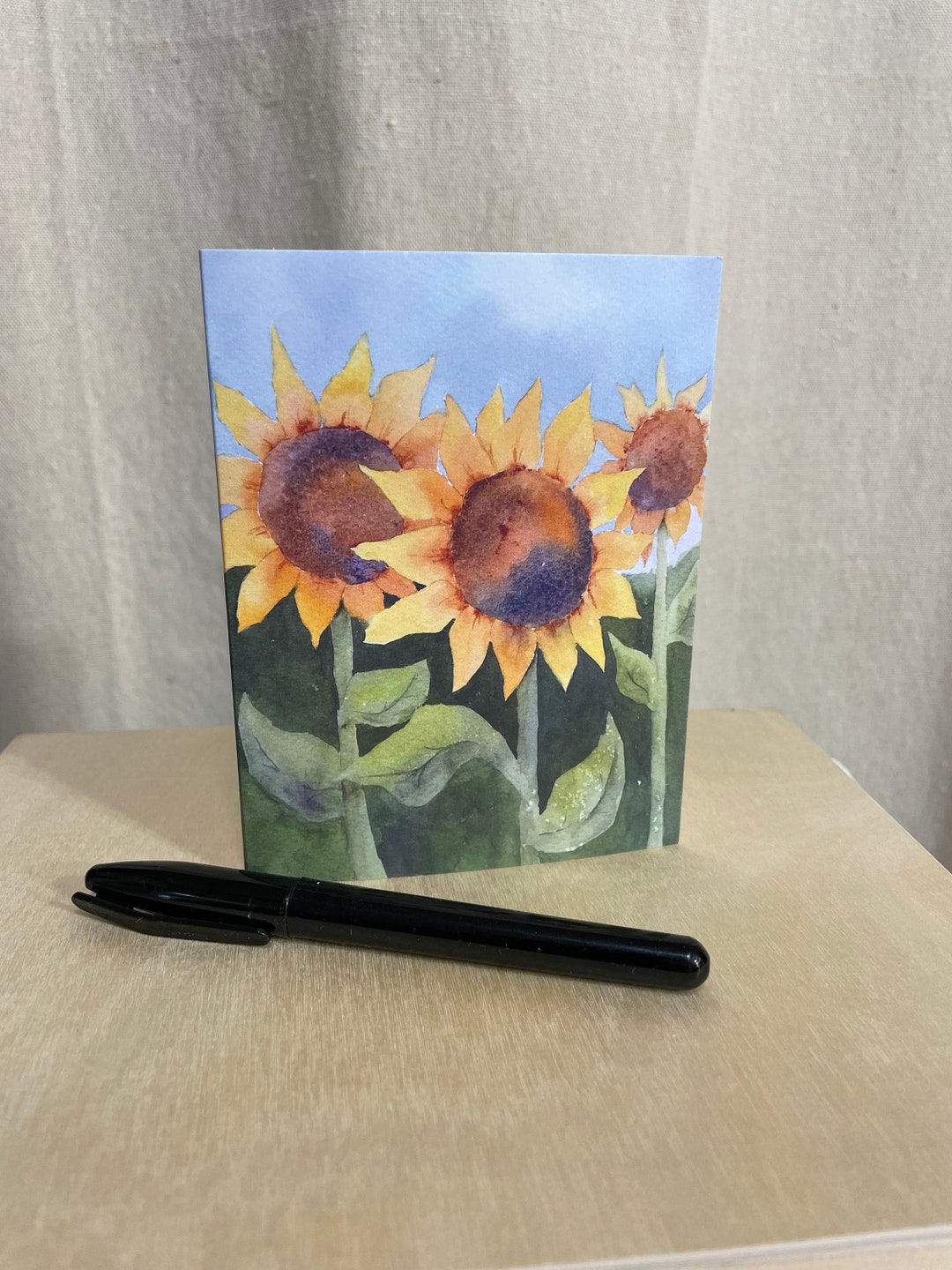 Sunflower Blank Note Cards - Etsy