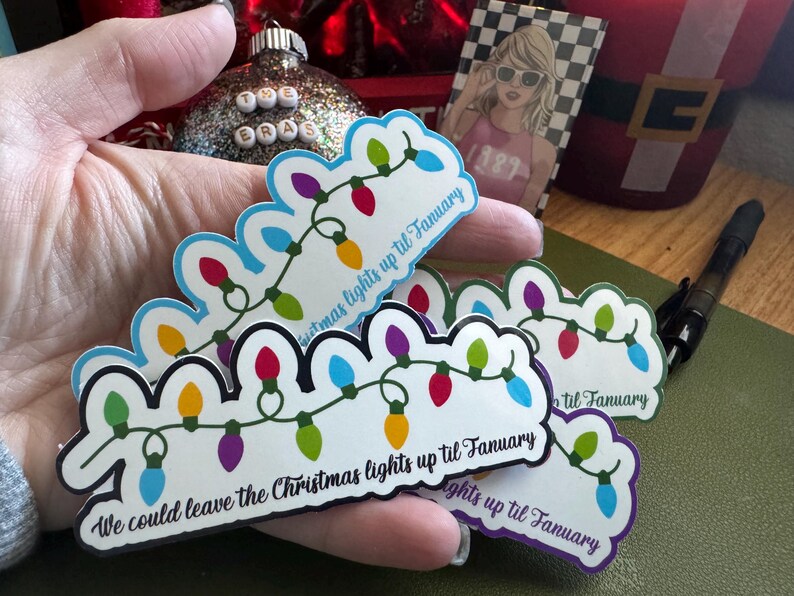 Christmas Lights Taylor Swift Eras Tour Stickers - Bundle of 5 - Etsy