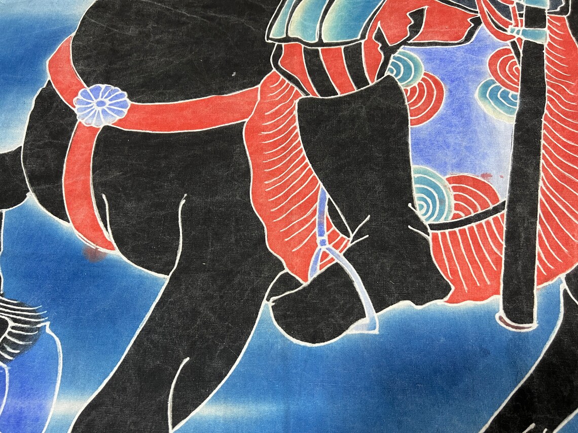 Japanese Vintage Hand Drawn Banner Flag. Boro Fabric. Japanese Boro - Etsy
