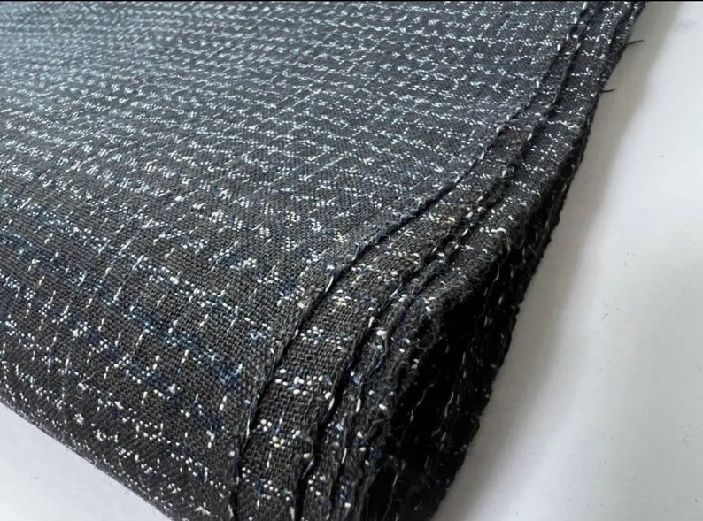 Japanese Vintage bunjin Kasuri Fabric, Indigo Kimono Cotton Fabric ...