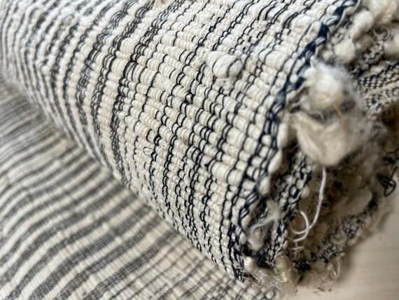 White Based Long Sakiori rag Weaving Boro Fabric - Etsy
