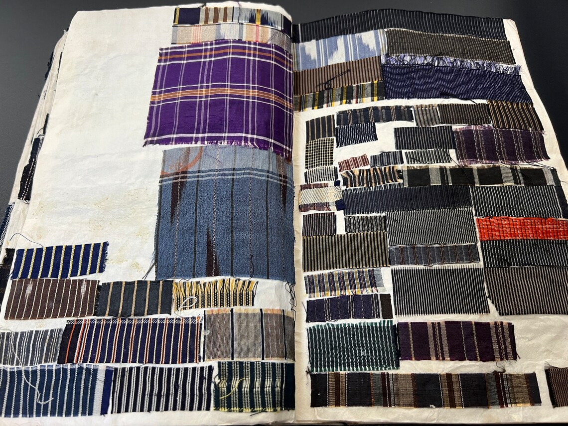 Mega Rare. 800 Pieces of Vintage Fabric Sample Book shima-cho - Etsy