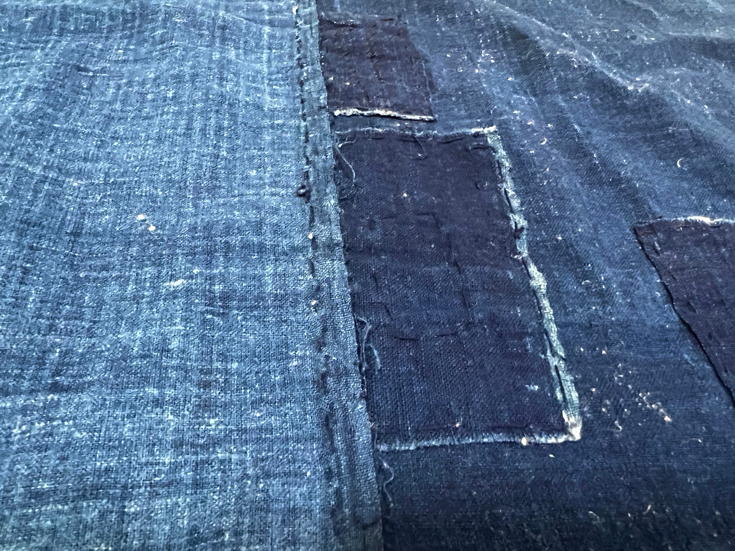 Japanese Vintage Big Boro Fabric Indigo Cotton Indigo Solid - Etsy