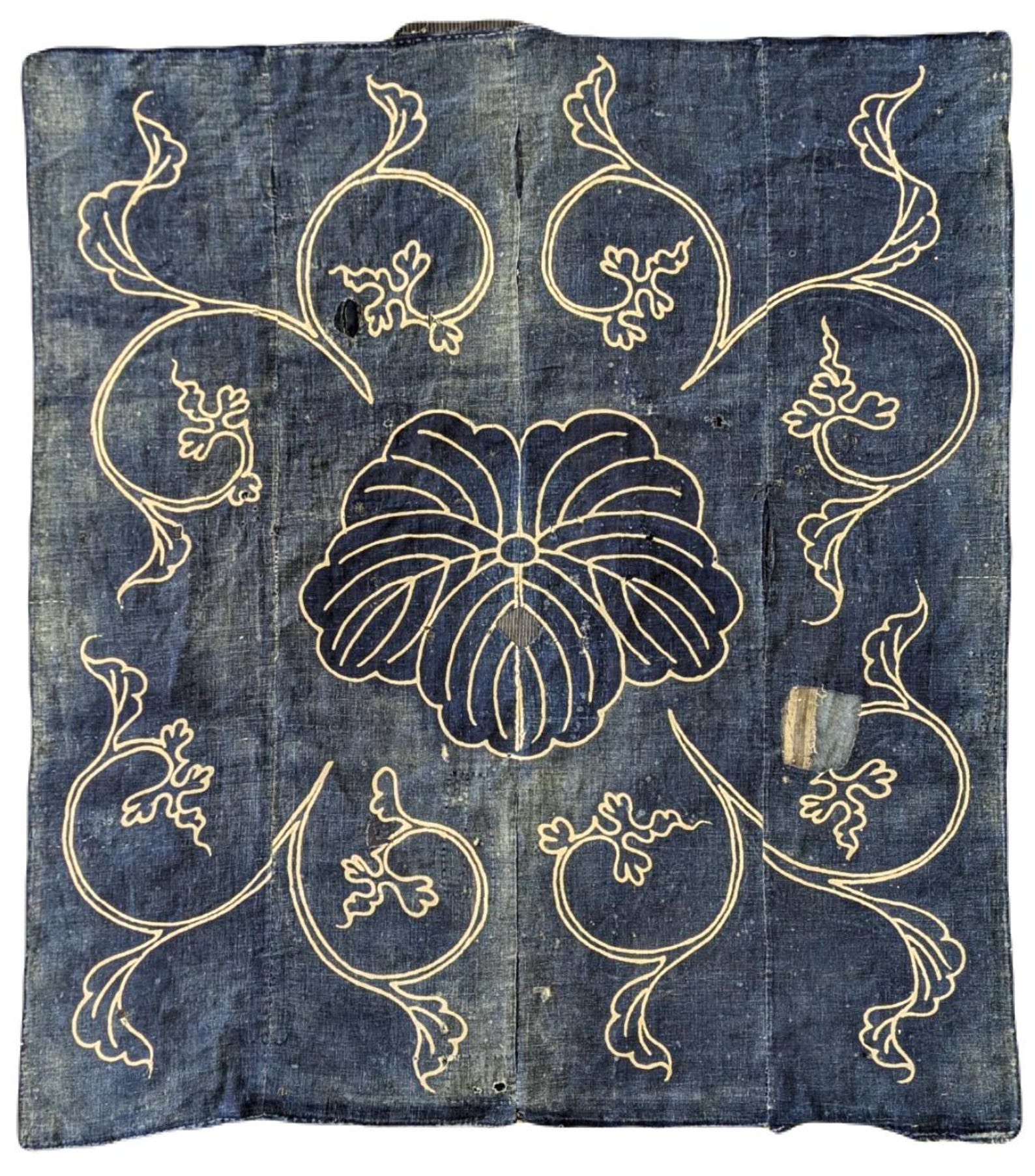 Indigo Tsutsugaki Boro Fabric, Japanese Vintage Textile - Etsy