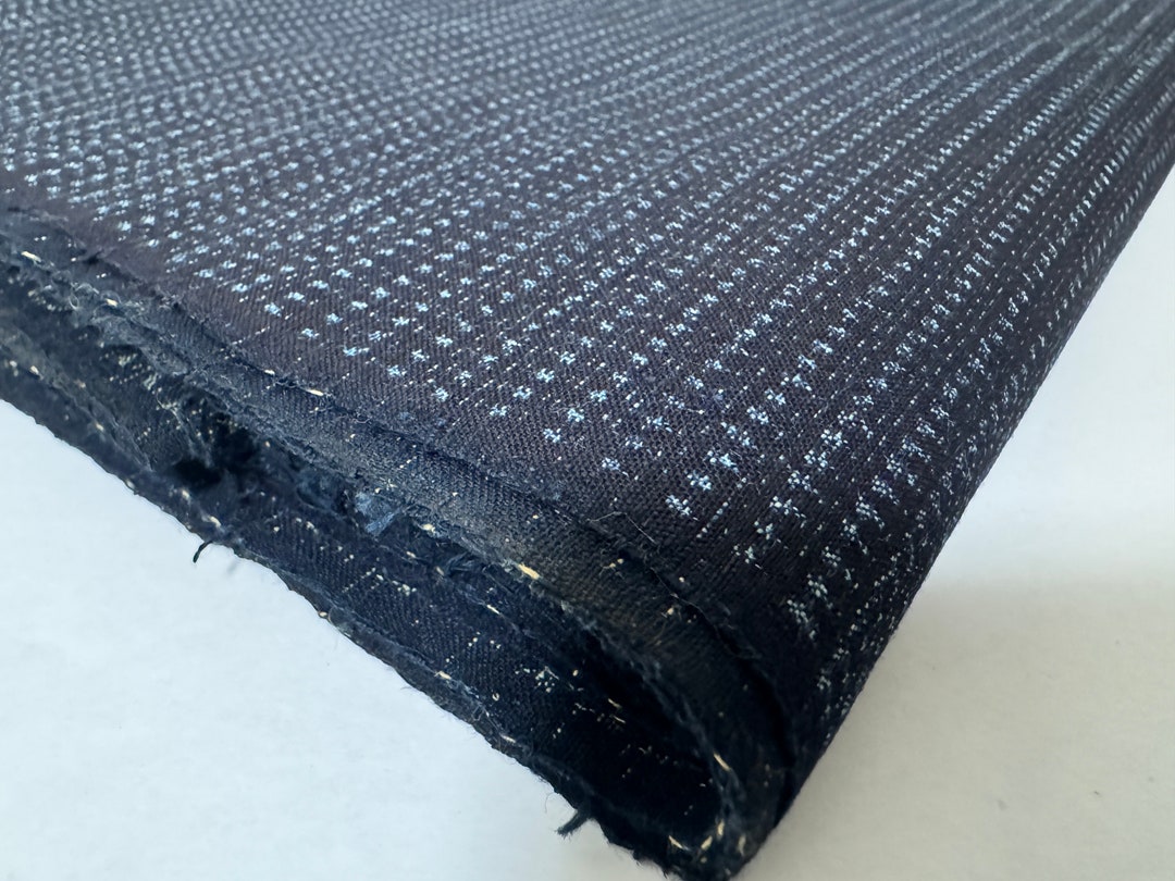 Japanese Vintage bunjin Kasuri Fabric, Indigo Kimono Cotton Fabric ...