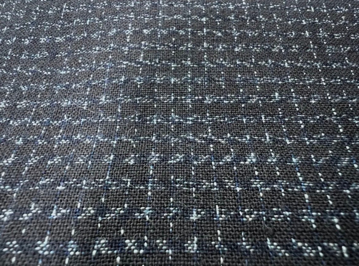 Japanese Vintage bunjin Kasuri Fabric, Indigo Kimono Cotton Fabric ...