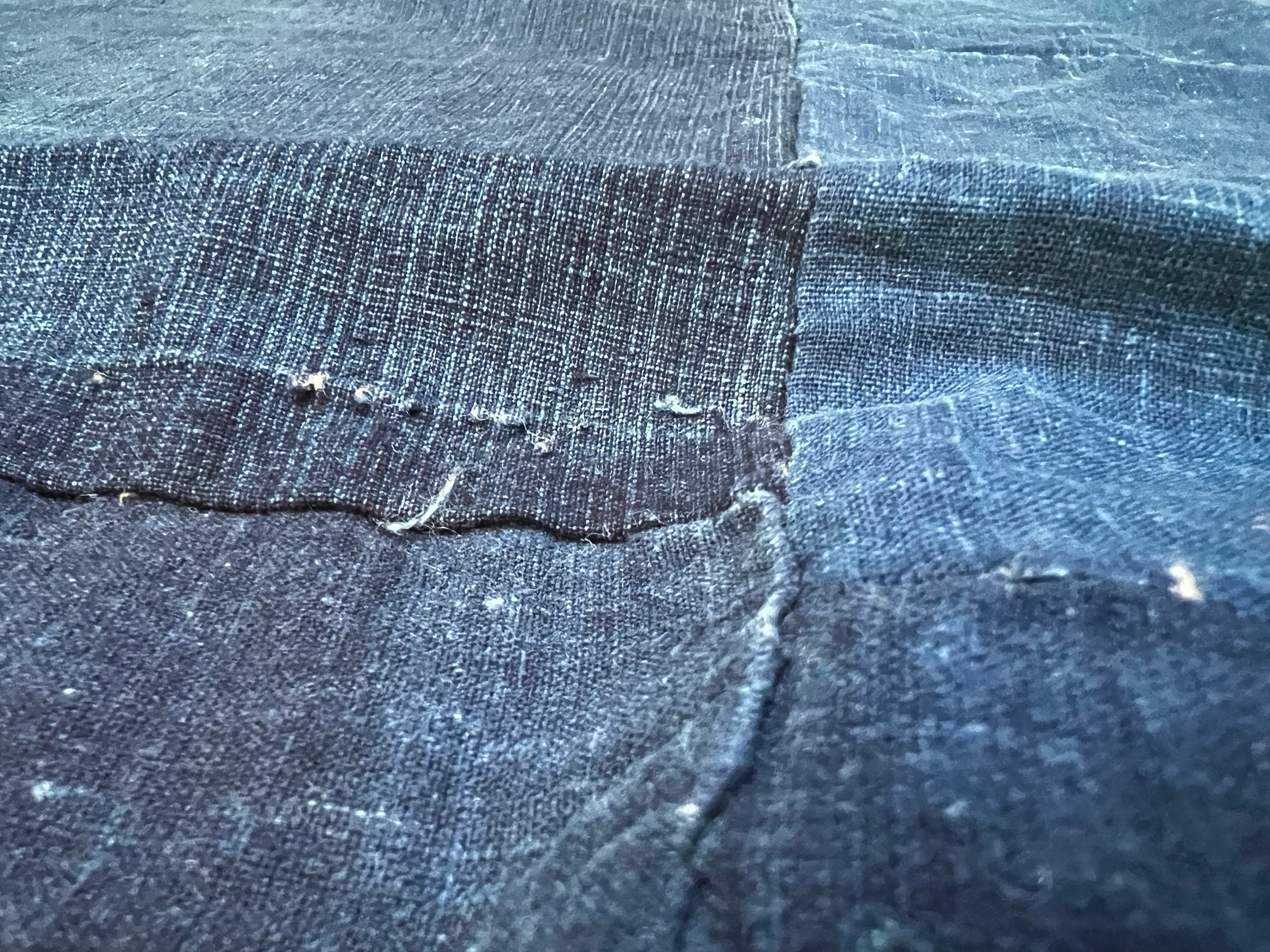 Japanese Vintage Big Boro Fabric Indigo Cotton Indigo Solid - Etsy
