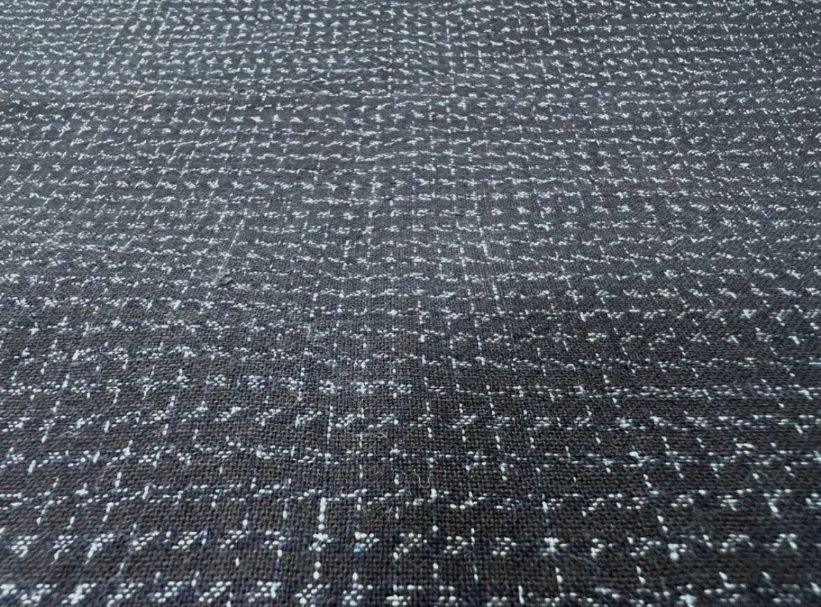 Japanese Vintage bunjin Kasuri Fabric, Indigo Kimono Cotton Fabric ...