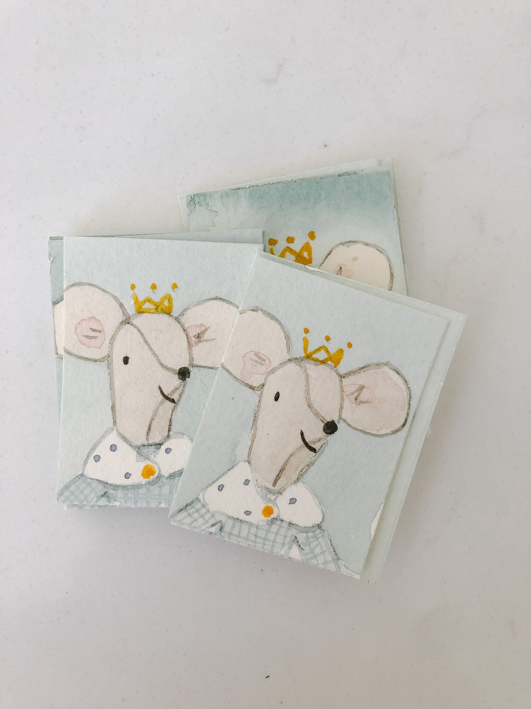 Maileg Little Brother Prince Mouse Watercolor Portrait - Etsy