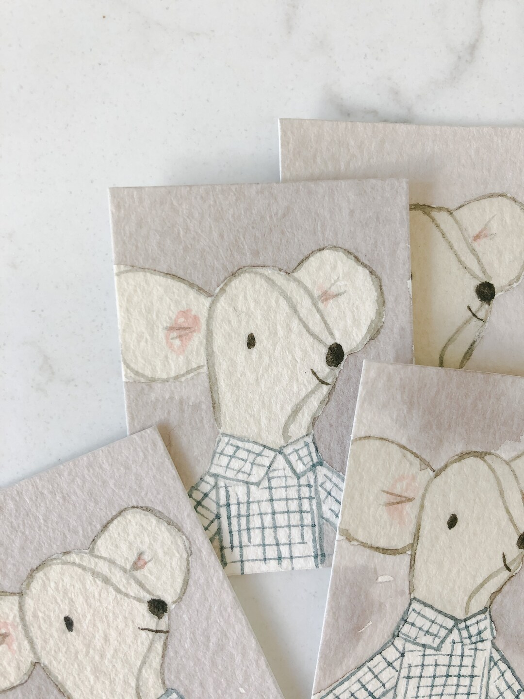 Maileg Little Brother Mouse Watercolor Portrait - Etsy