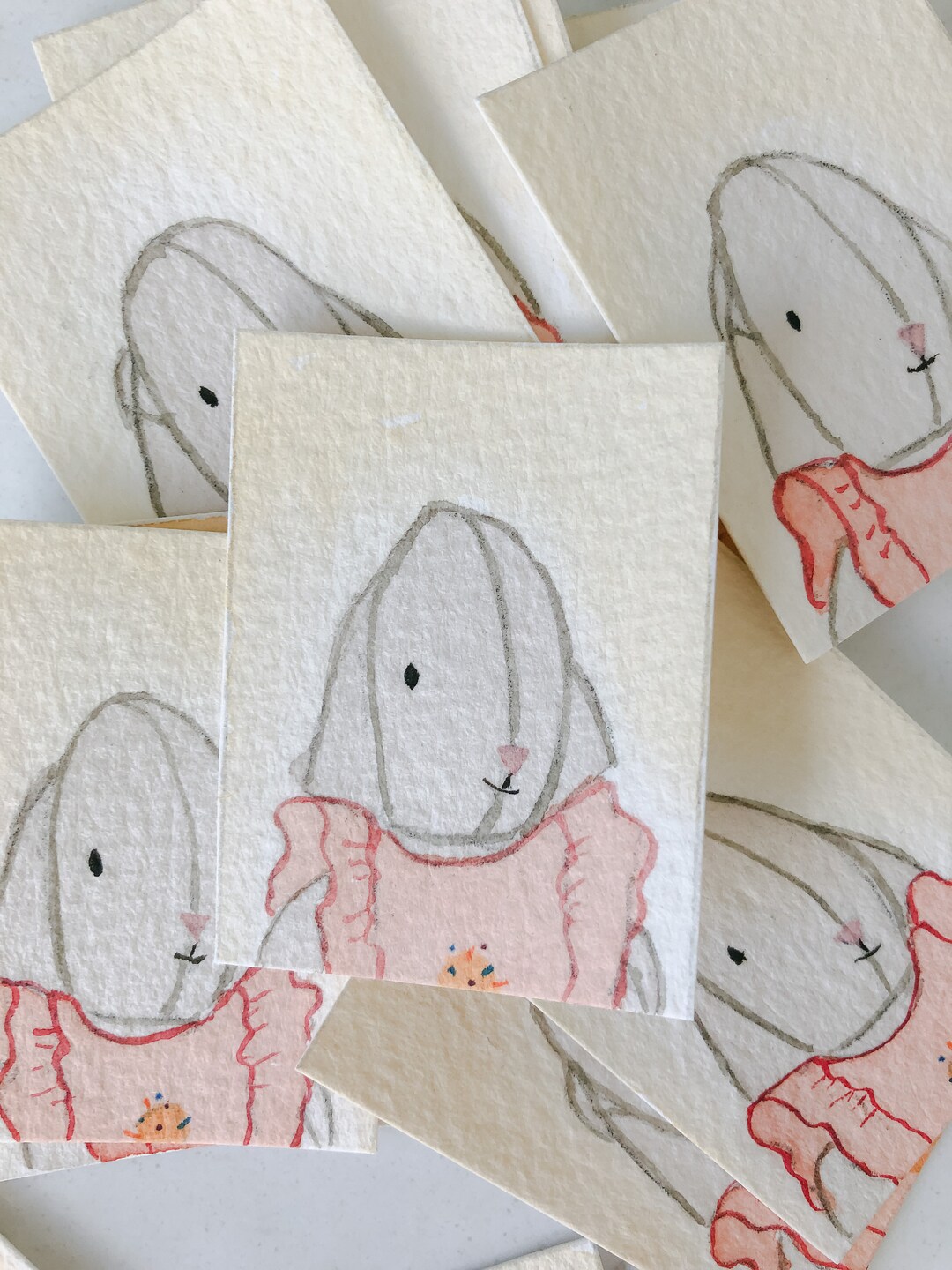 Maileg Bunny Size 3 Watercolor Portrait - Etsy