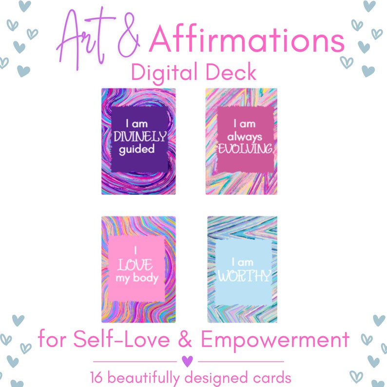 Printable Affirmation Cards, Self Love and Confidence Affirmation Cards ...