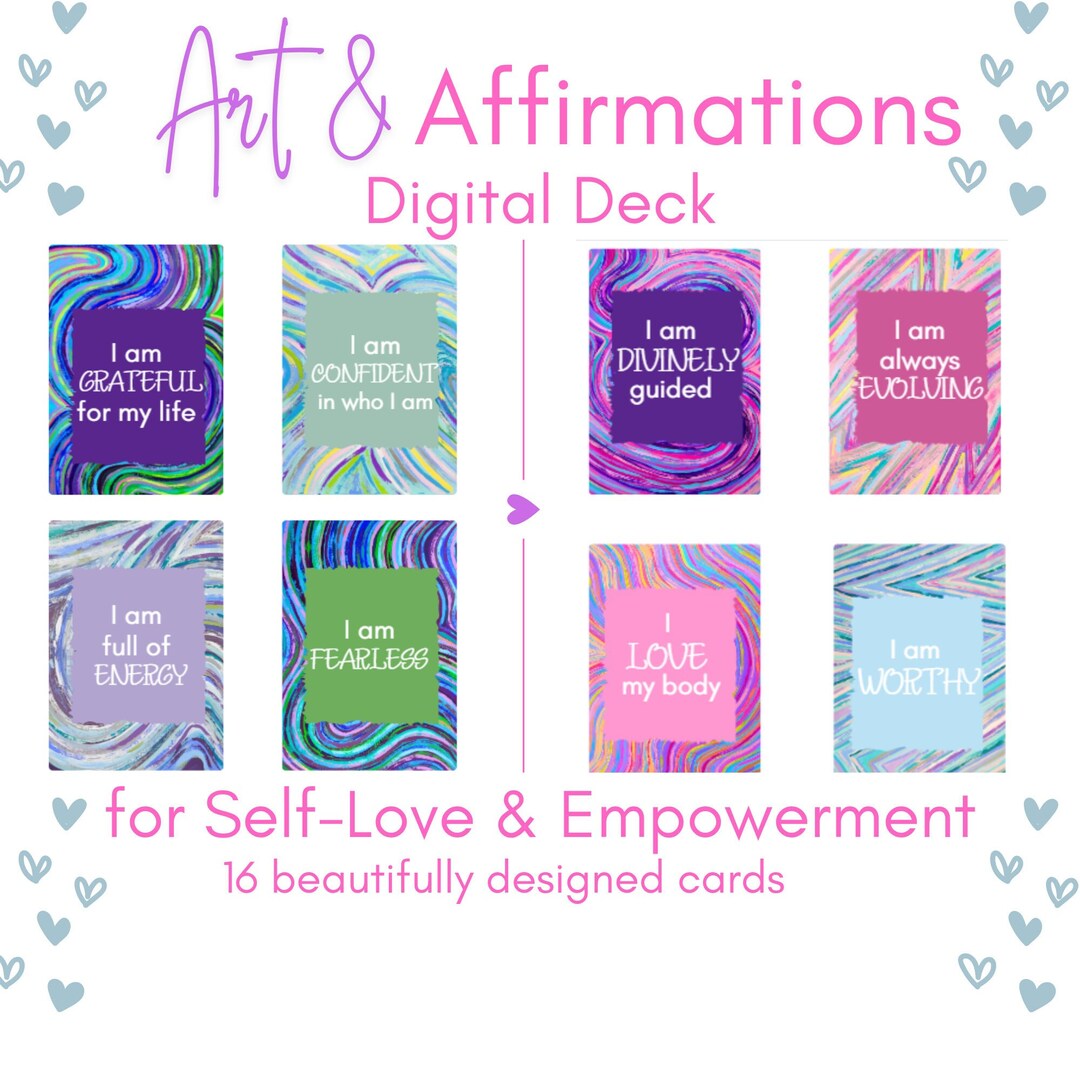 Printable Affirmation Cards, Self Love and Confidence Affirmation Cards ...
