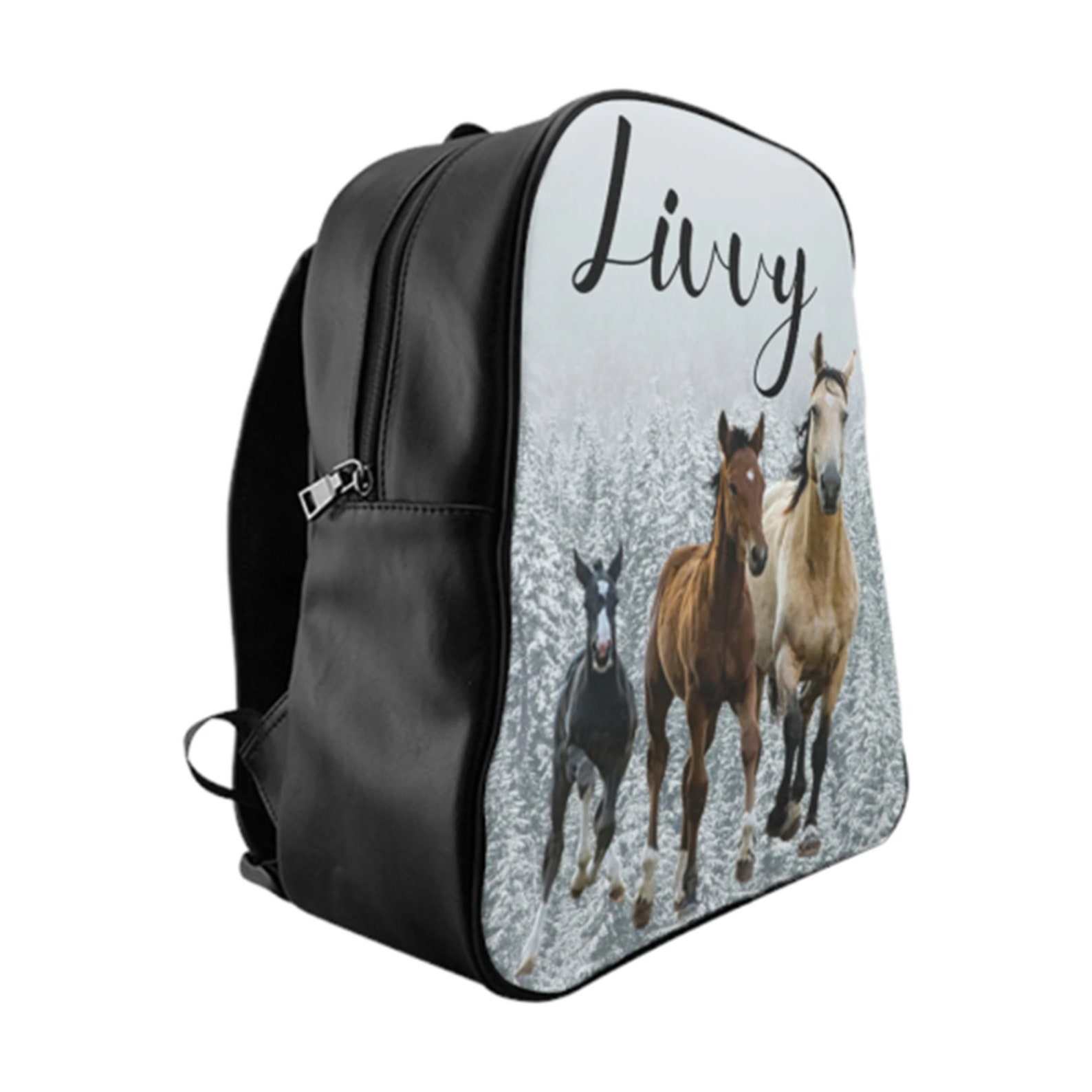 Personalized Horse Backpack Horse School Bag Horse Lover - Etsy