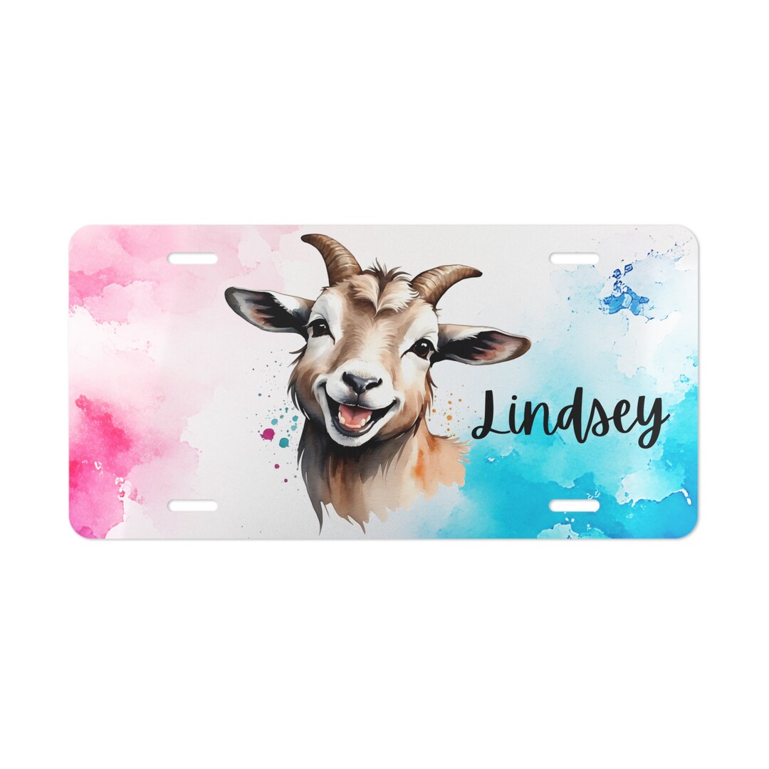 Goat Front License Plate, Goat Vanity Plate, Gift for Goat Lover ...