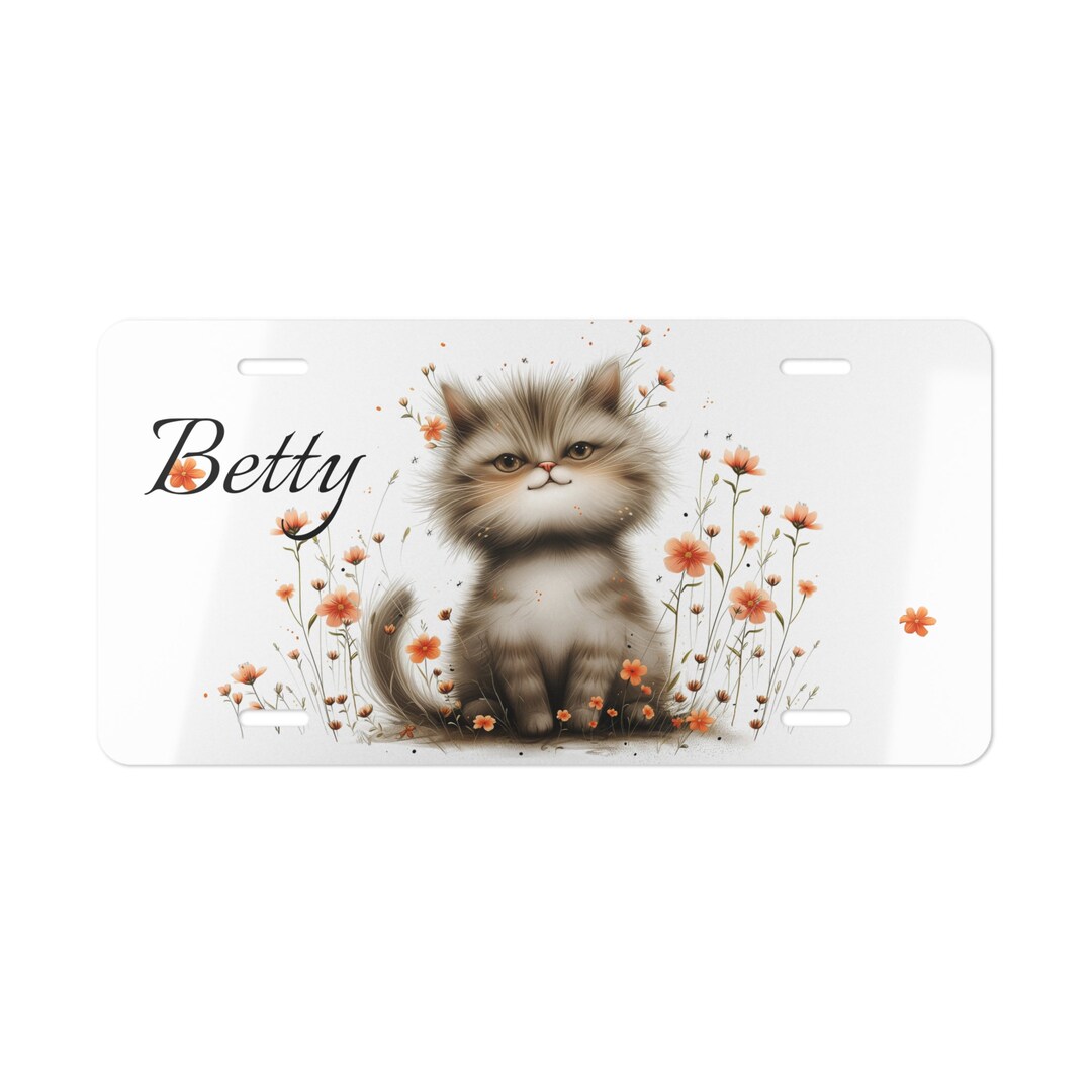 Cat Vanity Plate, Cat Front License Plate, Novelty License Plate ...