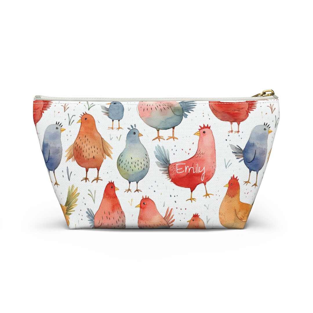 Personalized Chicken Makeup Bag, Chicken Bag, Chicken Farm Gifts, Crazy ...