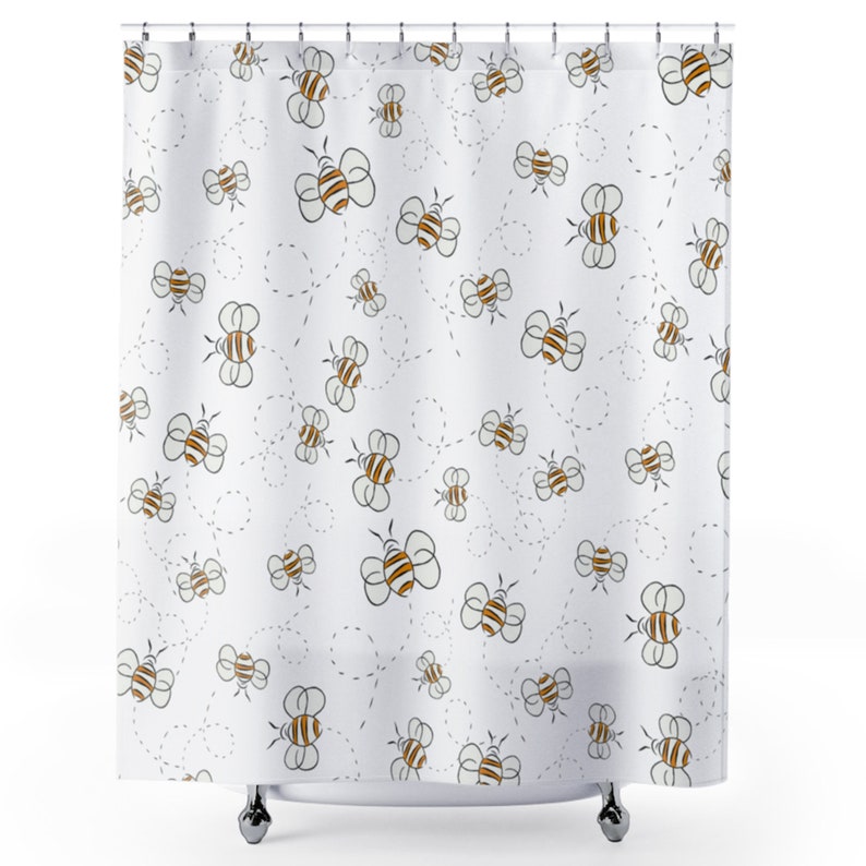 Bumble Bee Shower Curtain Bee Gifts Shower Curtain Bee - Etsy