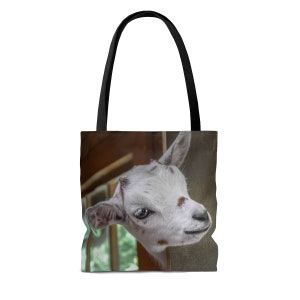 Curious Goat Tote Bag, Goat Travel Bag, Goat Diaper Bag, Goat Shopping ...