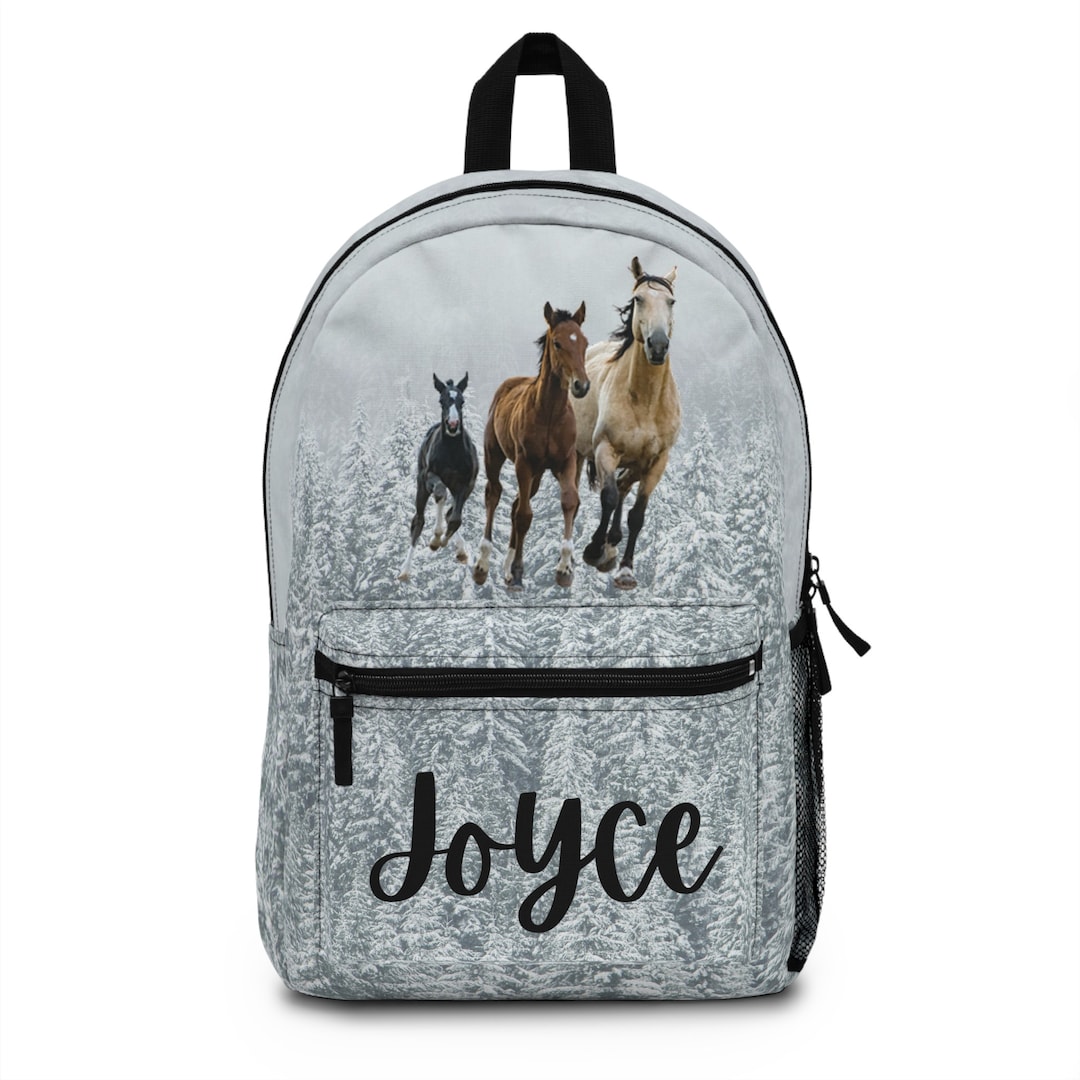 Personalized Horse Backpack, Horse School Bag, Horse Lover Gift, Gift ...
