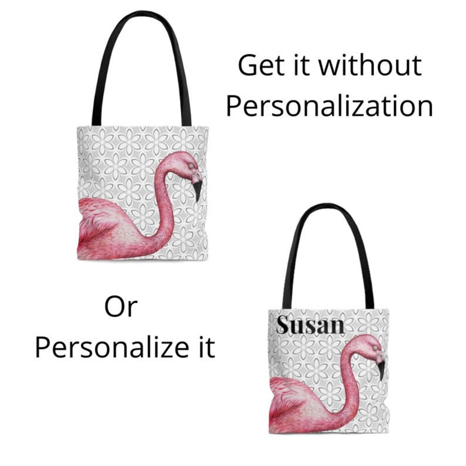 Personalized Flamingo Gifts, Flamingo Tote Bag, Flamingo Bag, Travel ...