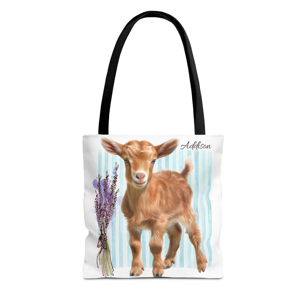 Personalized, Goat Tote Bag, Goat Diaper Bag, Goat Travel Bag, Goat ...