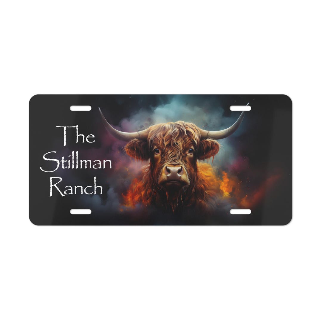Personalized Buffalo Cow License Plate: Custom Farm Truck Tag - Etsy