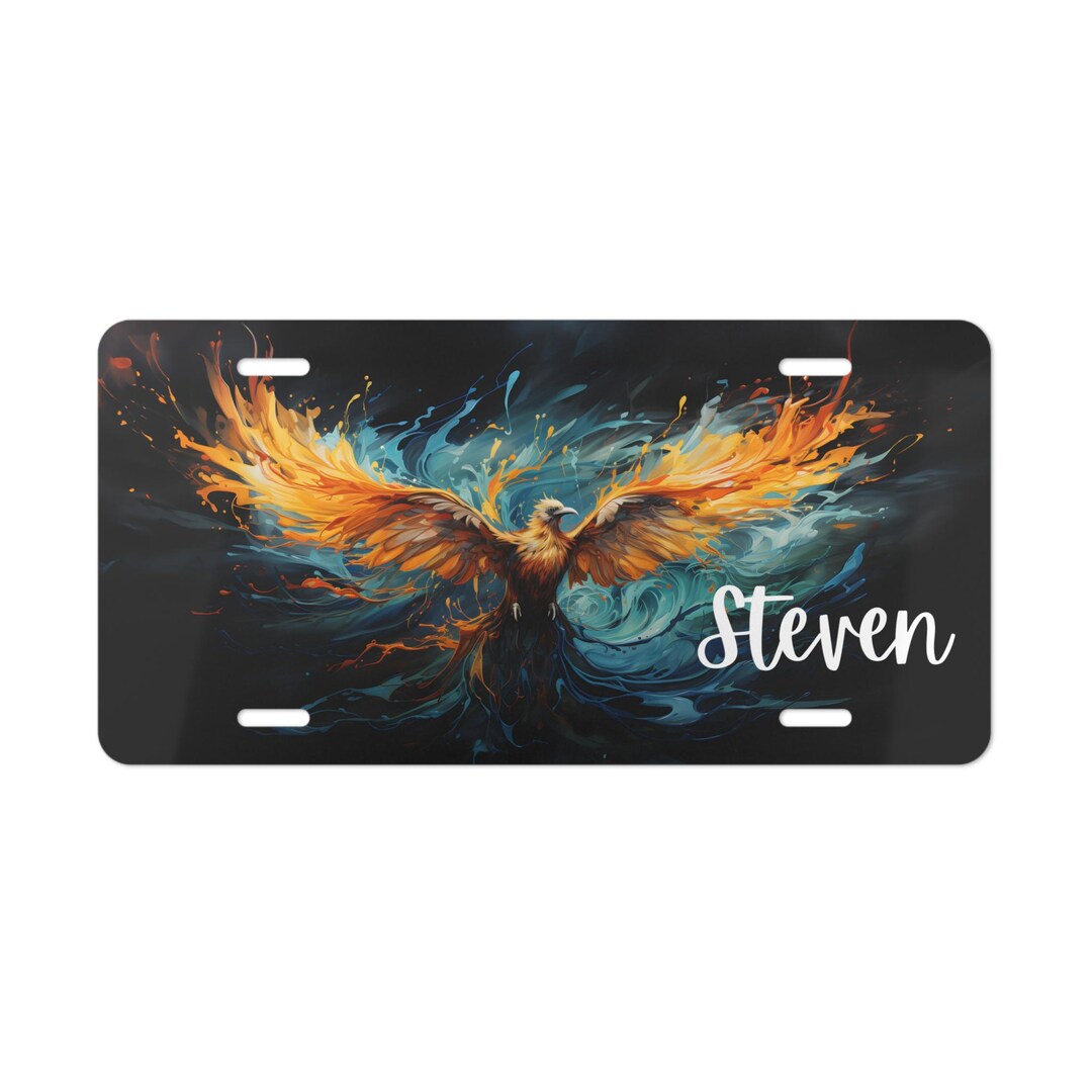 Rising Phoenix License Plate: Personalized Auto Car Tag - Etsy