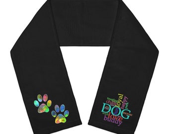 Paw Print Scarf - Etsy