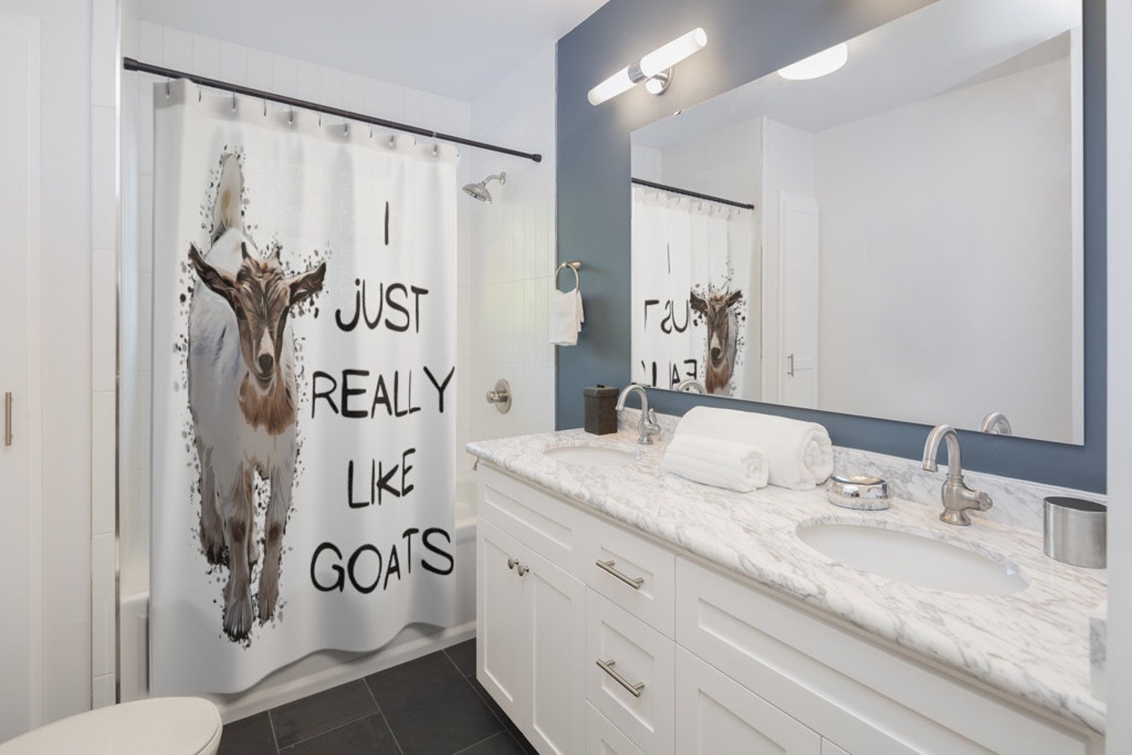 Shower Curtain Goats Goat Shower Curtains Goat Lover Gifts - Etsy
