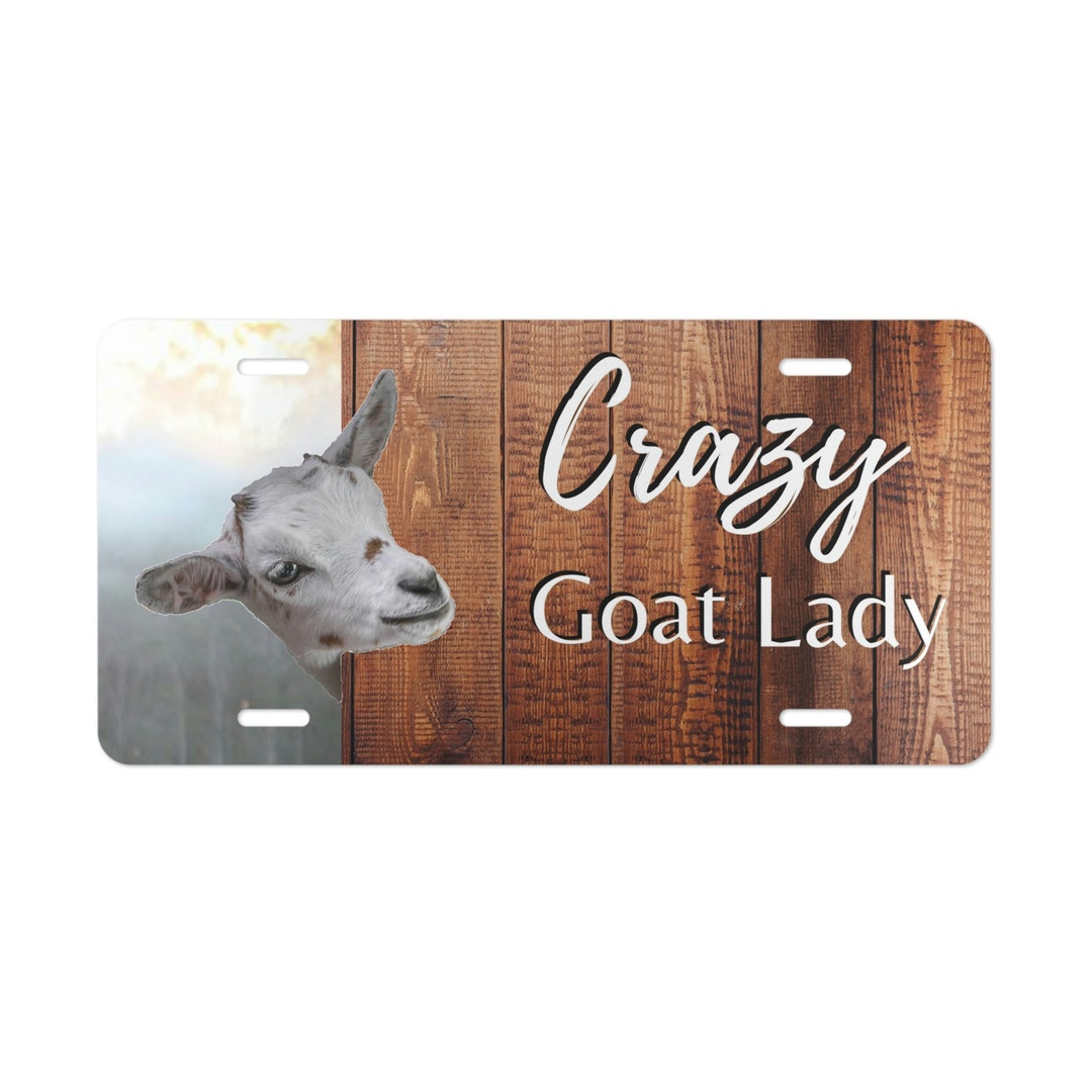 Goat Lover Gift, Goat Vanity Plate, Front License Plate, Goat License ...