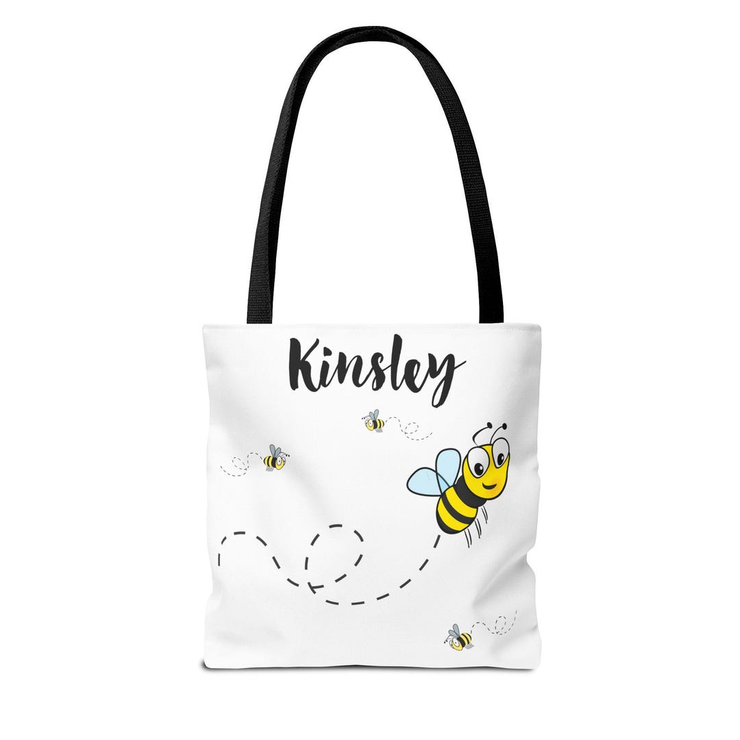 Bumble Bee Tote Bag, Personalized Shoulder Bag, Custom Bee Gift, Diaper ...