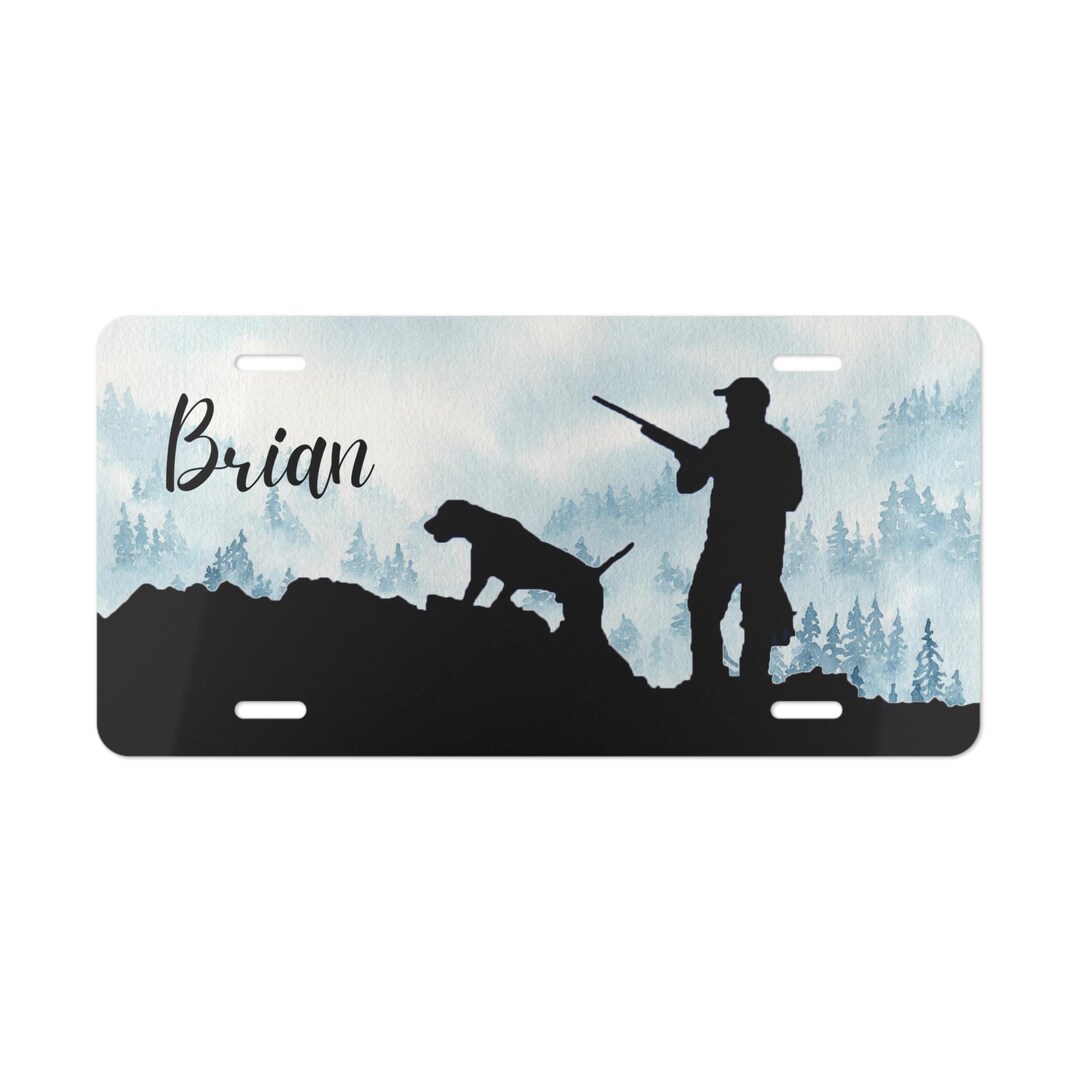 Vanity Plate, Hunting License Plate Cover, Duck Deer Hunter Gifts for ...