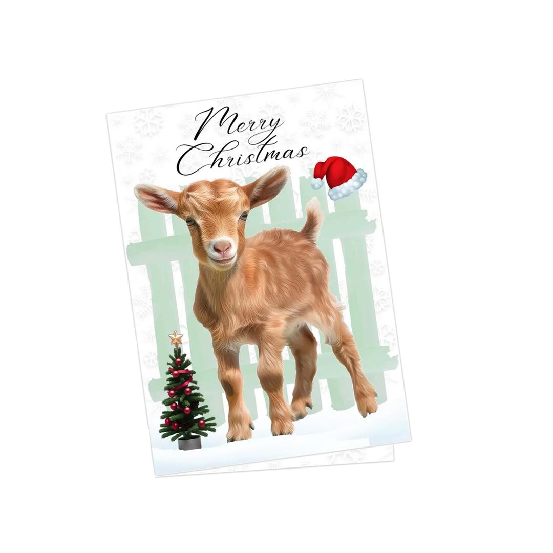 Christmas Cards, Christmas Cards Goats, Goat Lover, Goat Christmas ...