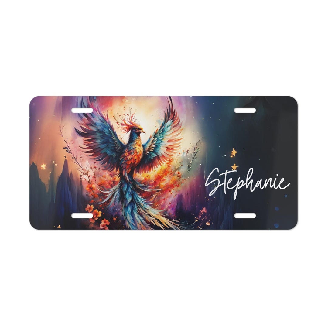 Custom Phoenix Vanity Plate: Fantasy Art Car Decoration - Etsy